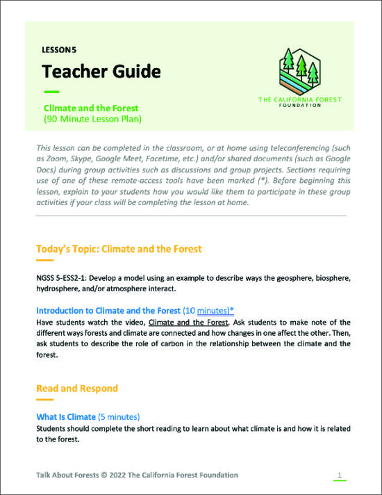 Curriculum - The California Forest Foundation
